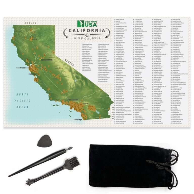 California Golf Course Scratch Off Map - Golf Maps USA