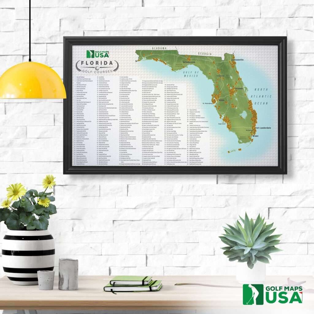 Florida Golf Course Scratch Off Map - Golf Maps USA